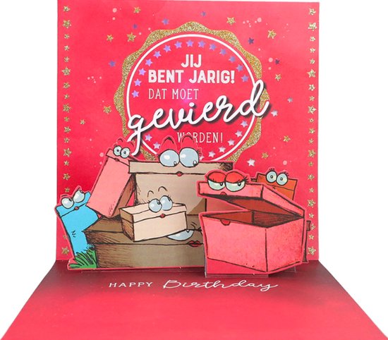 Depesche - Pop up muziekkaart met licht en de tekst "Happy Birthday ...