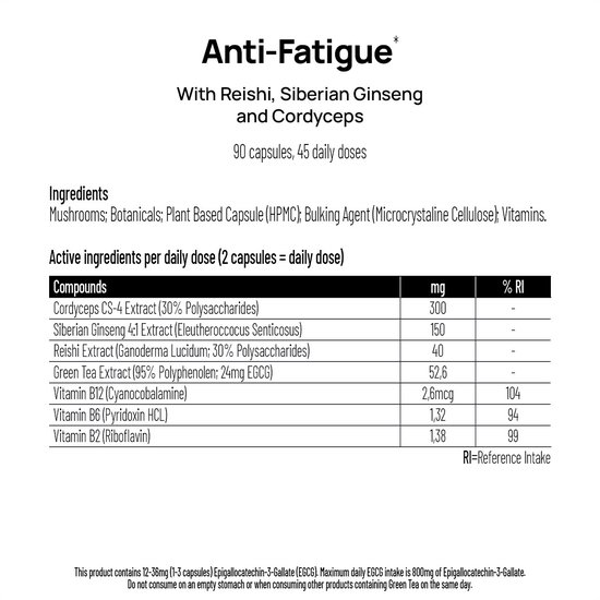 Dawn Nutrition - Anti-Fatigue - Veganistisch supplement - Activeert de ...