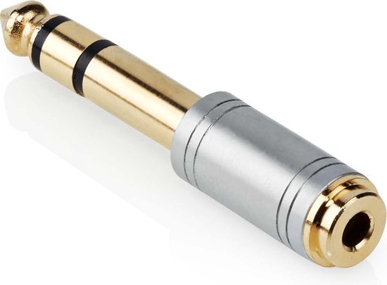 Jack verloopstekker - Stereo - 6.3mm male - 3.5mm female - Metaal ...