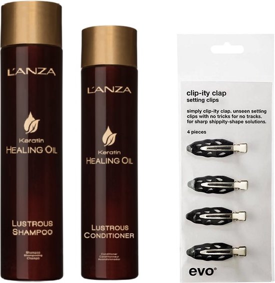 Lanza Healing Oil Duo Set - Lustrous Conditioner + Shampoo + Gratis EVO ...