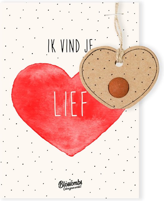 Blossombs bloembommetje hanger Ik vind je lief | bol