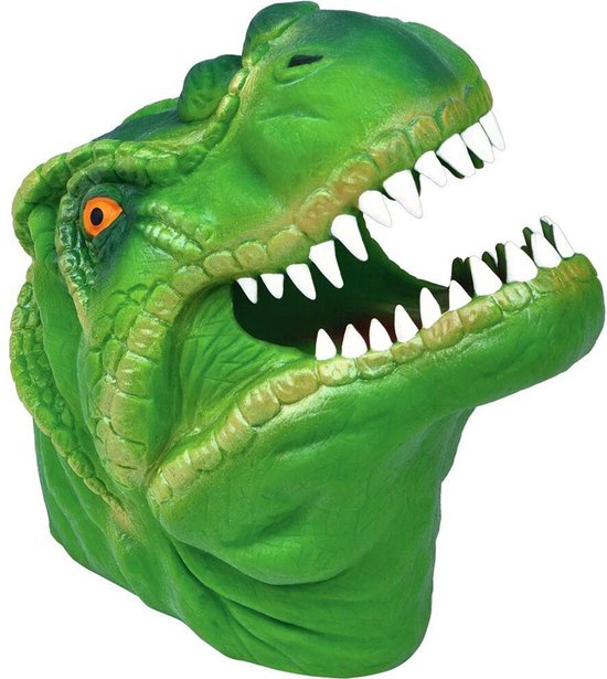 Dino handpop T-Rex Groen - 12x9x12,5cm | bol.com