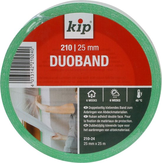 kip duoband 210 groen/wit 25mm x 25m | bol