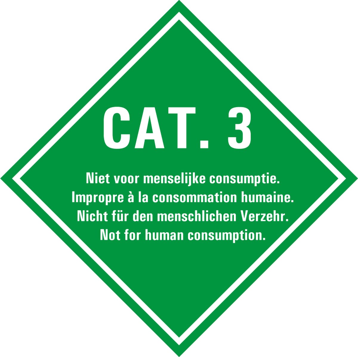 Categorie 3 sticker met tekst 150 x 150 mm | bol