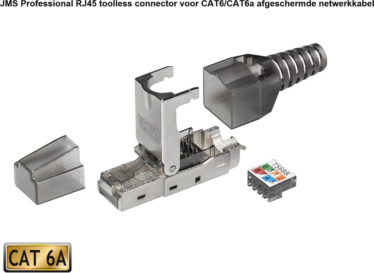 JMS Professional RJ45 toolless connector voor CAT6/CAT6a afgeschermde ...