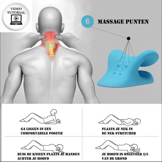 nekstretcher - hoofdmassagespin - massagekussen - massageaccessoires - nekkussen -... | bol.com