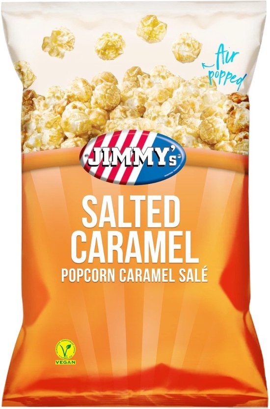 JIMMY's Popcorn Salted Caramel Impuls bag 12x150g Air-Popped | bol