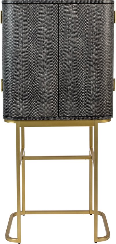 Bold Monkey Ava Morgana kast/ drankkast/ wijnkast slangenleer - Grijs | bol