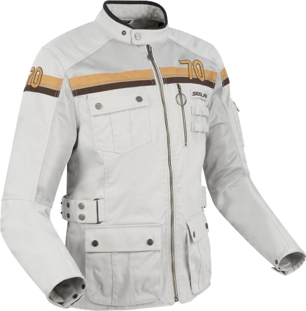 Segura Mojo Grey Brown Motorcycle Jacket L | bol.com