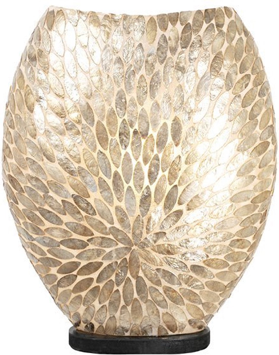 Gold Flower Tafellamp schelpen 60x50x18cm amber - Landelijk - WF Light ...