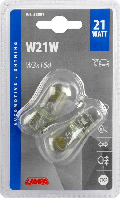 Wedge base lamp 12V 21W | bol