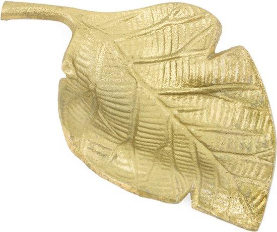Schaal blad goud - gold - amberblokjes - 2x16x9cm | bol.com