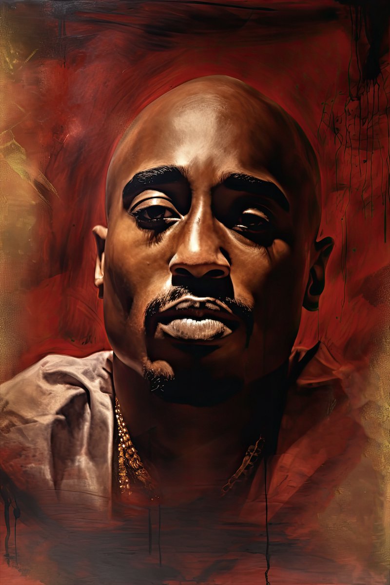 2Pac Poster - Muziek Poster - Tupac Shakur - Portret - 61x91 | bol.com