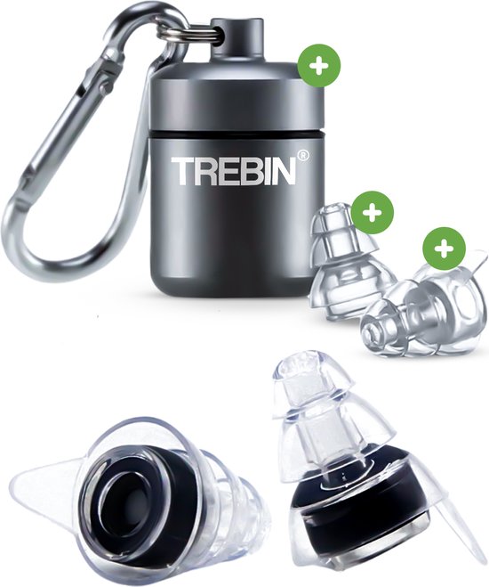 Trebin Oordoppen - Gehoorbescherming - 23 Decibel - Geluiddempende ...
