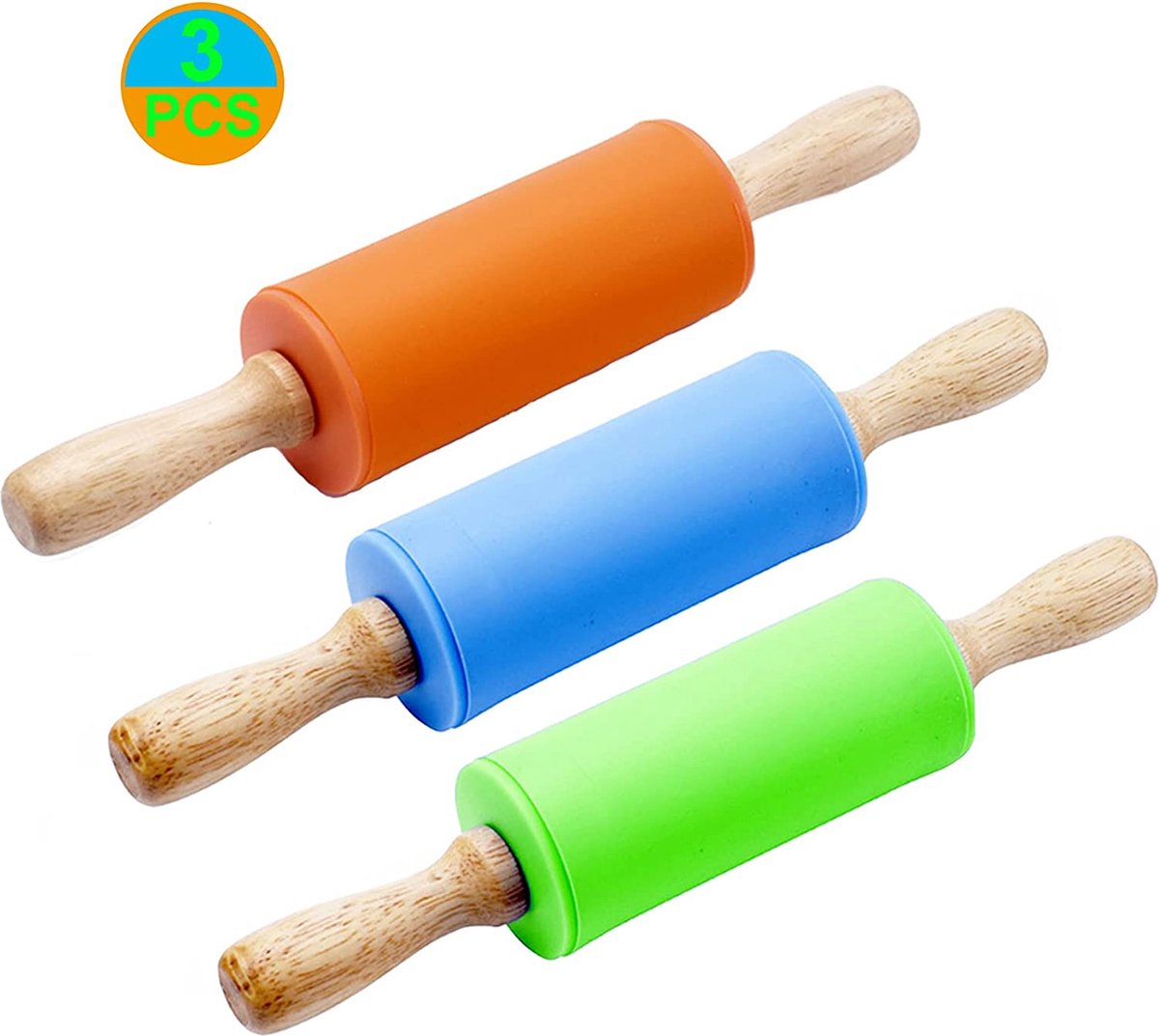 Deegroller hout – houten deegroller - rolhout | bol