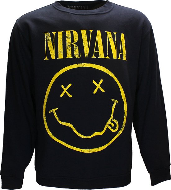 Nirvana Navy Blue Sweatshirt - Officiële Merchandise - XXL | bol