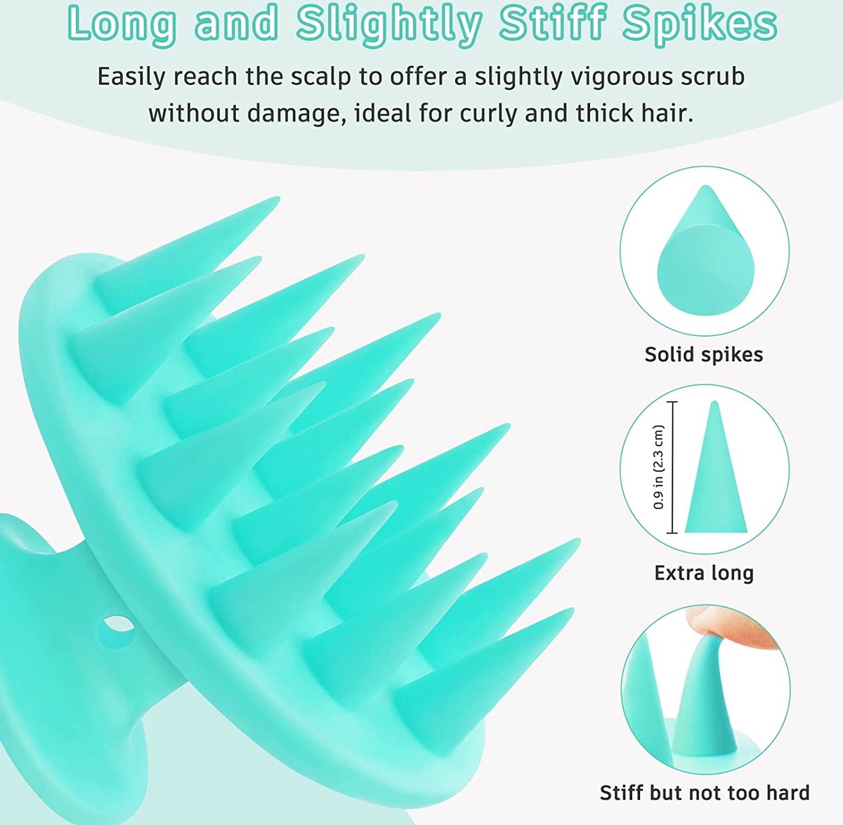 Plugstore - Brosse de massage du cuir chevelu mise à jour avec poils ...