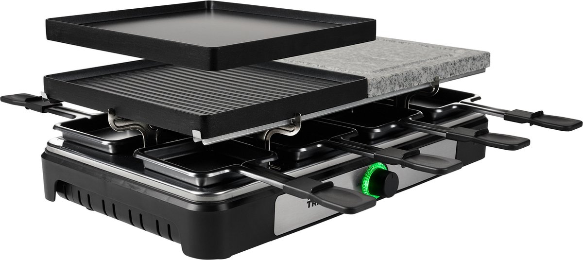 Gourmetstel en Steengrill Tristar RA-2747 - 5-in-1 raclette met omkeerbare grillplaat... | bol.com