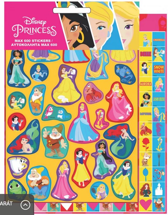 Disney Princess stickerbundel - 600 stuks | bol.com