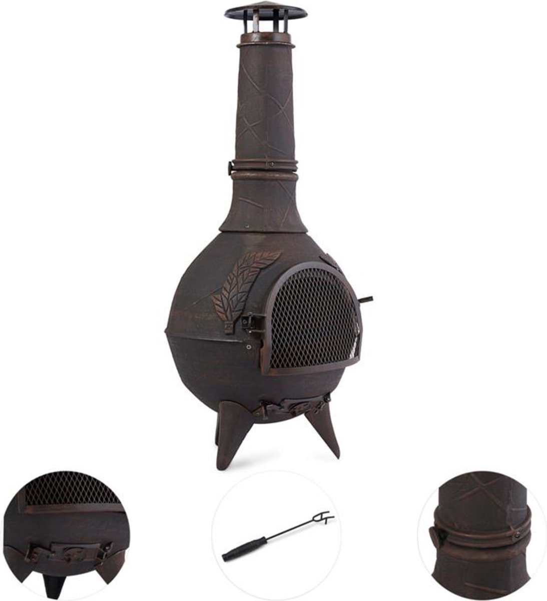 Blumfeldt Augustus tuinhaard - Terrashaard van roestvrij gietijzer ...