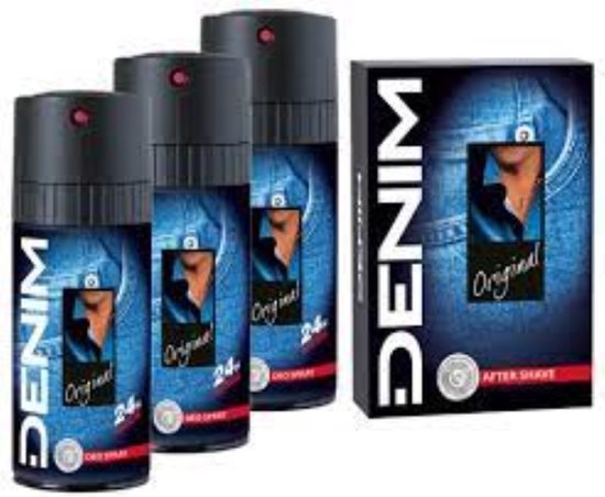 Denim After Shave Original 100 ml & 3 Deodorant / Body Spray | bol