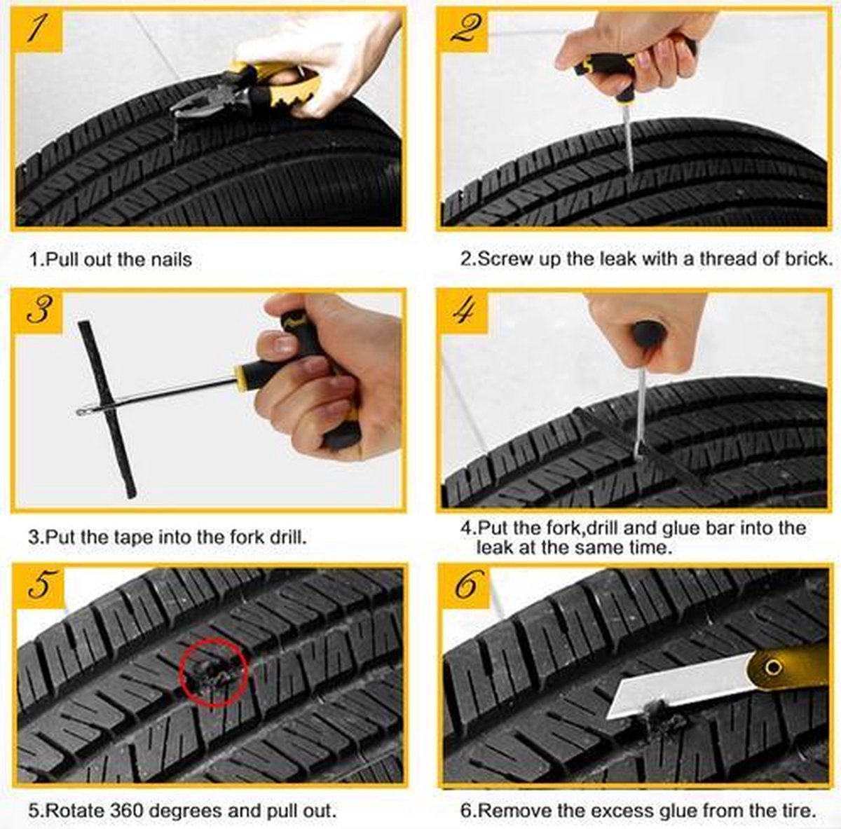 bandenprop reparatie set prop voor banden banden prop bandenreparatie ...