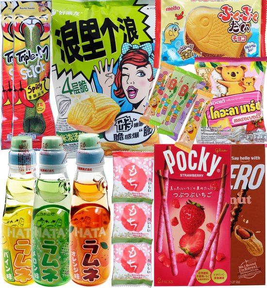 Ramune Snack Box - Japanse Ramune - Pepero Pocky Chocolade - Japan ...