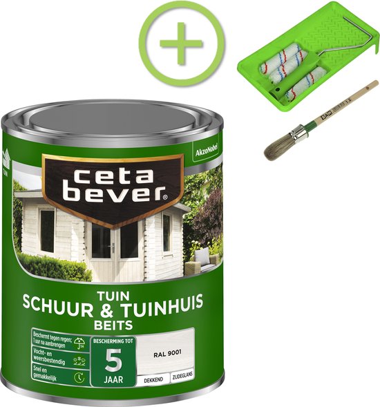 CetaBever Schuur & Tuinhuis Beits - Zijdeglans - RAL9001 - 750 ml ...