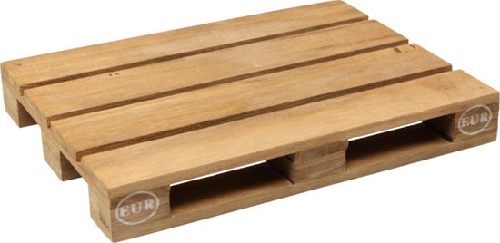 Pallet - mini - Hout - 18.5x13.5x2.3cm - naturel - 10 stuks | bol.com