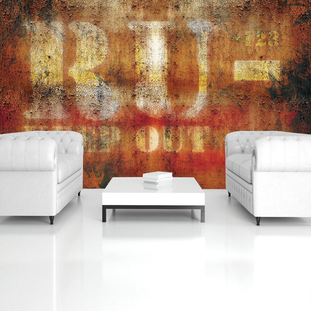 Fotobehang - Vlies Behang - Roest - Roestige Muur - Industrieel - 254 x ...