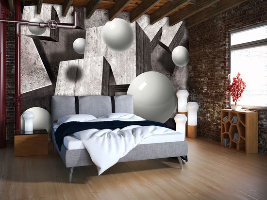 Fotobehang - Vlies Behang - 3D Ballen En Kubussen - 254 x 184 cm | bol.com