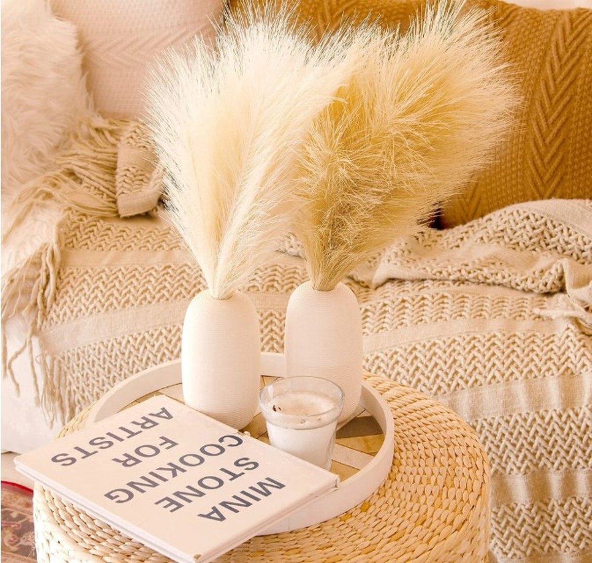 Pampas Pluimen Beige - Pluim Decoratie - Pampas Pluim Decoratie - Nep ...