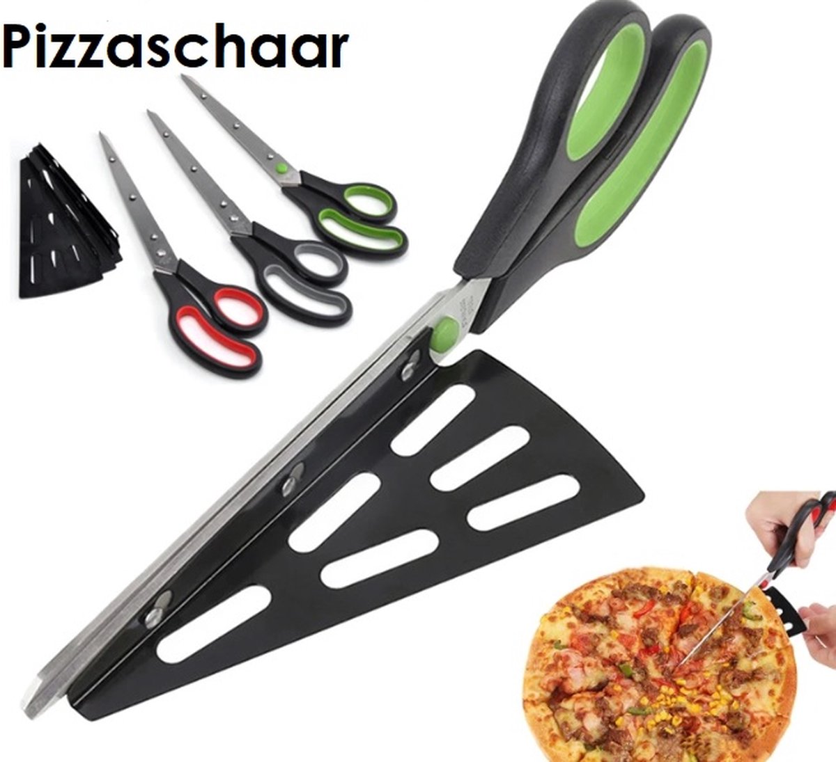Pizza schaar - pizza snijder - pizza mes - pizza schep - pizza knipper ...