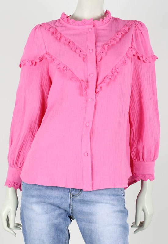 Blouse Flory L -Roze | bol.com