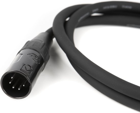 lightmaXX Ultra Series 5-Pin DMX Cable 1m (Black) - DMX-kabel | bol