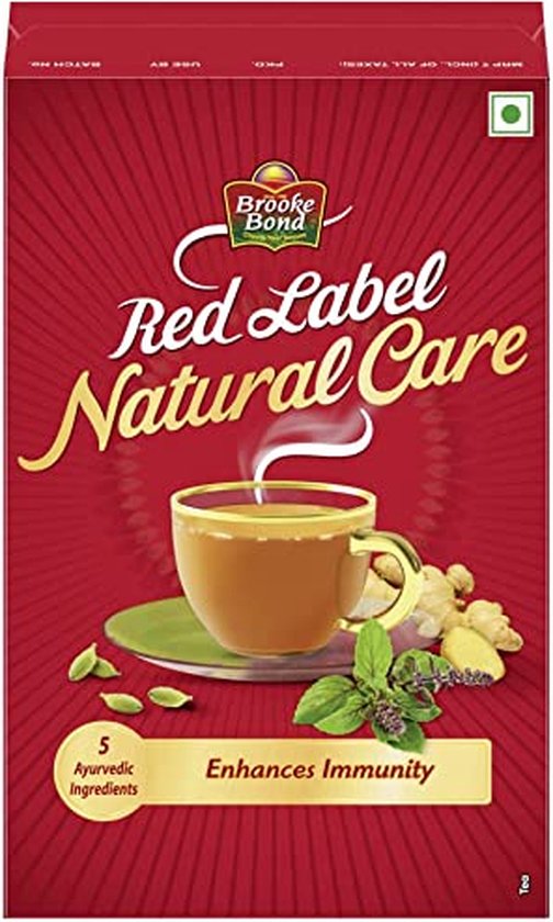 Ayurvedic Indian Tea / Chai - Brooke Bond Red Label Natural Care - 5 ...