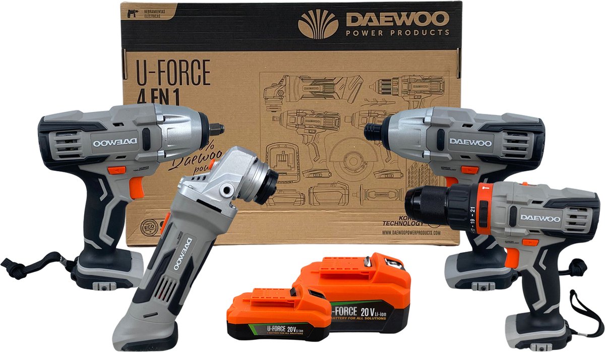 Gereedschap Set - Daewoo DAMWS266 - Schroef-boormachine - Haakse ...