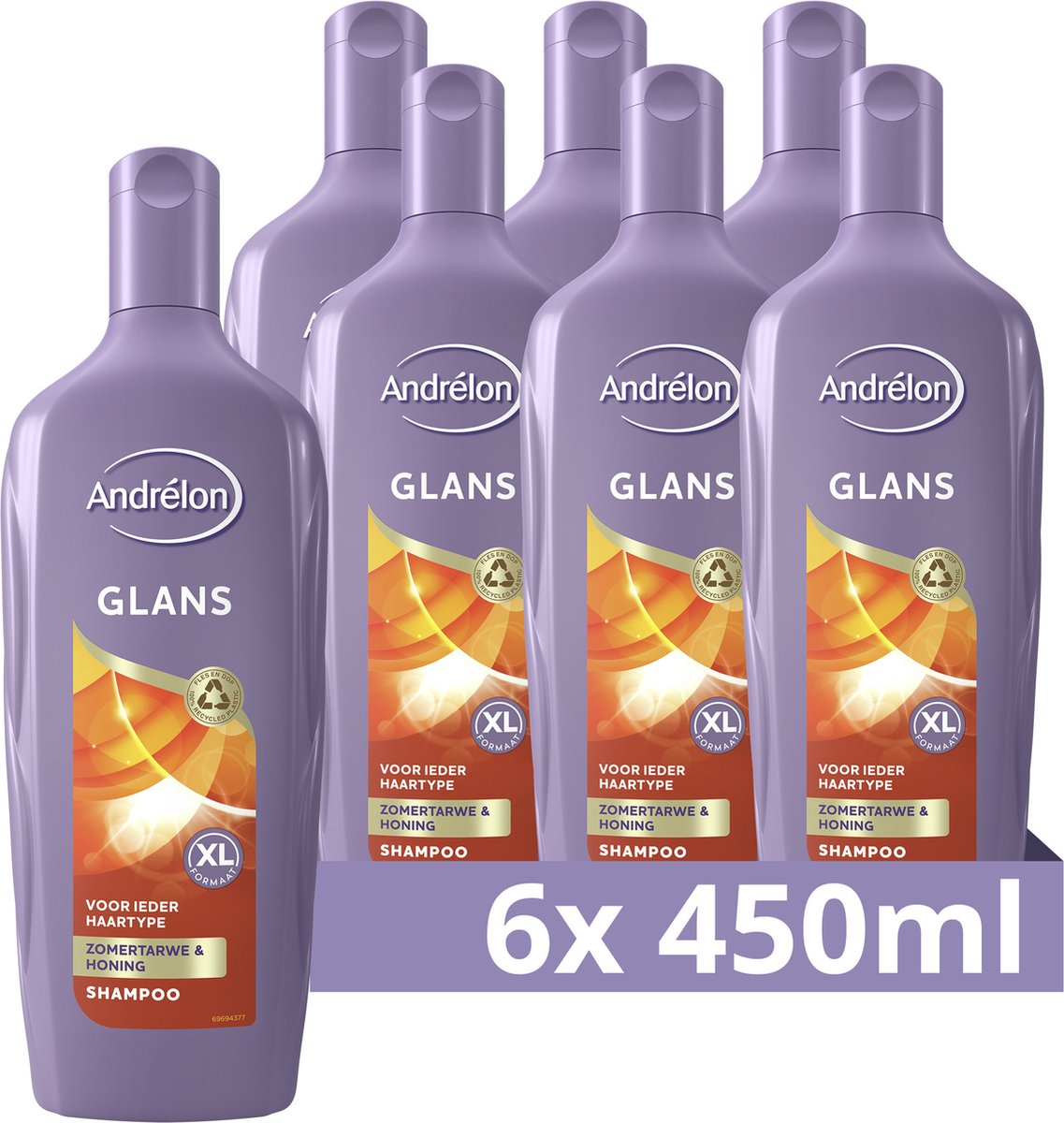 Andrelon Shampoo - Glans XL - verrijkt met zomertarwe en honing - 6 x ...