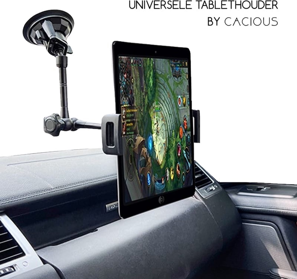 Verstelbare Tablet Houder voor Dashboard of Ruit Auto - Autohouder o.a ...