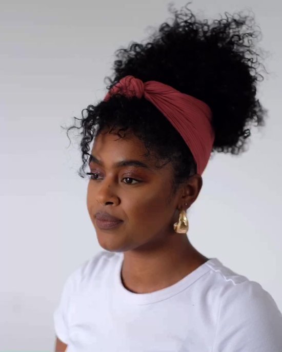 TURBRAND® Geribbelde Haarband Dames - Beige - Vrouwen Haarbanden - Flexibel en Rekbaar | bol.com