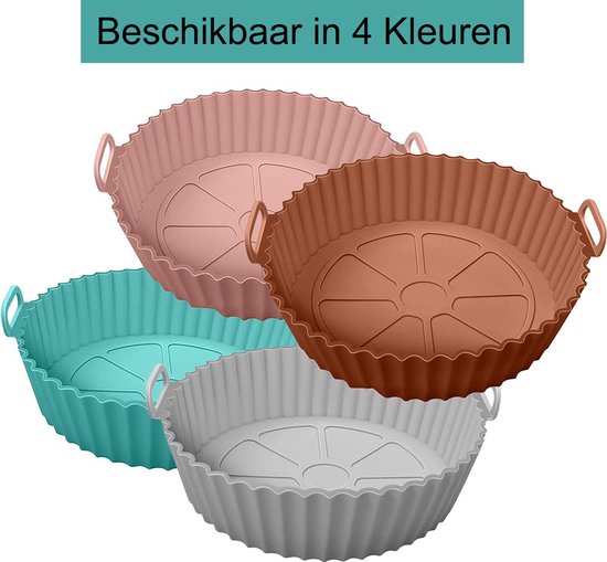 LuxeRoyal Airfryer Siliconen Bakje Rond Mandje - Air Fryer Accesoires ...