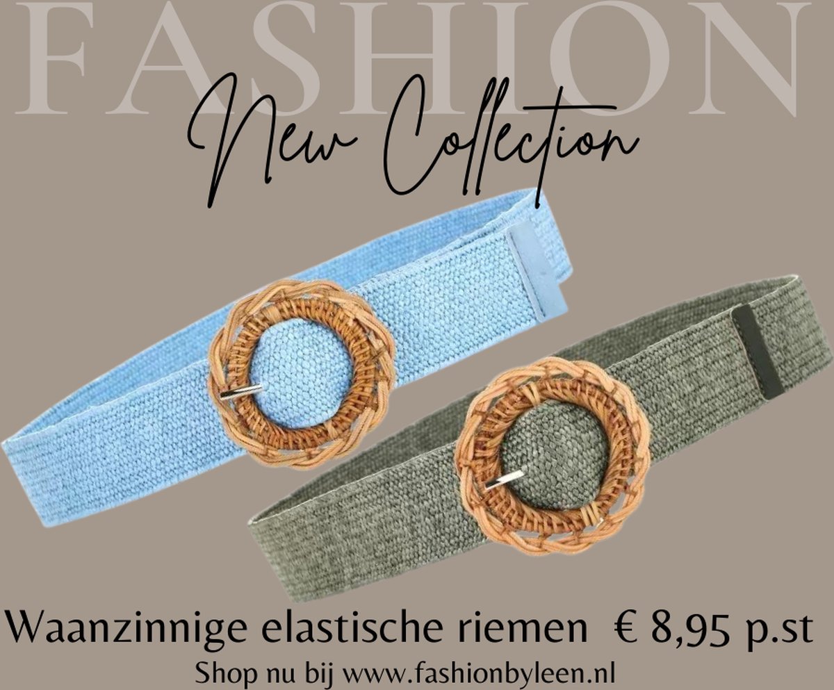 elastische riem-bloem gesp-riet-kunstof | bol.com