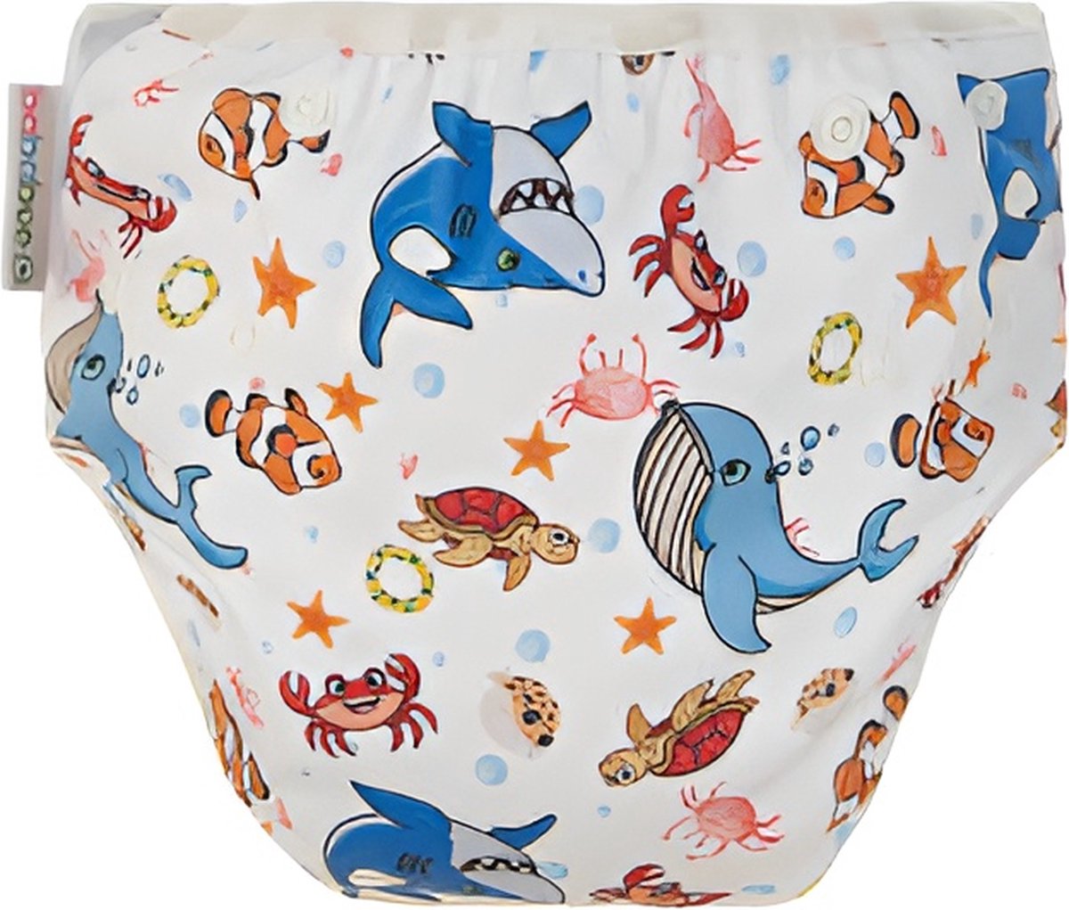 Bababoe | Zwemluier - I Sea Life | 1-4 jaar | 7-20 KG | Wasbaar | Maat ...