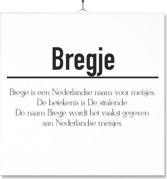 Tegel Met Opdruk | Betekenis | Kado | Cadeau | Met Naam - Bregje | bol