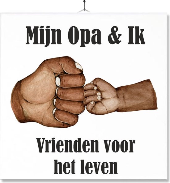 Tegel Met Opdruk | Verjaardag kado | Toilet WC | Mijn Opa & Ik Vrienden voor het leven | bol