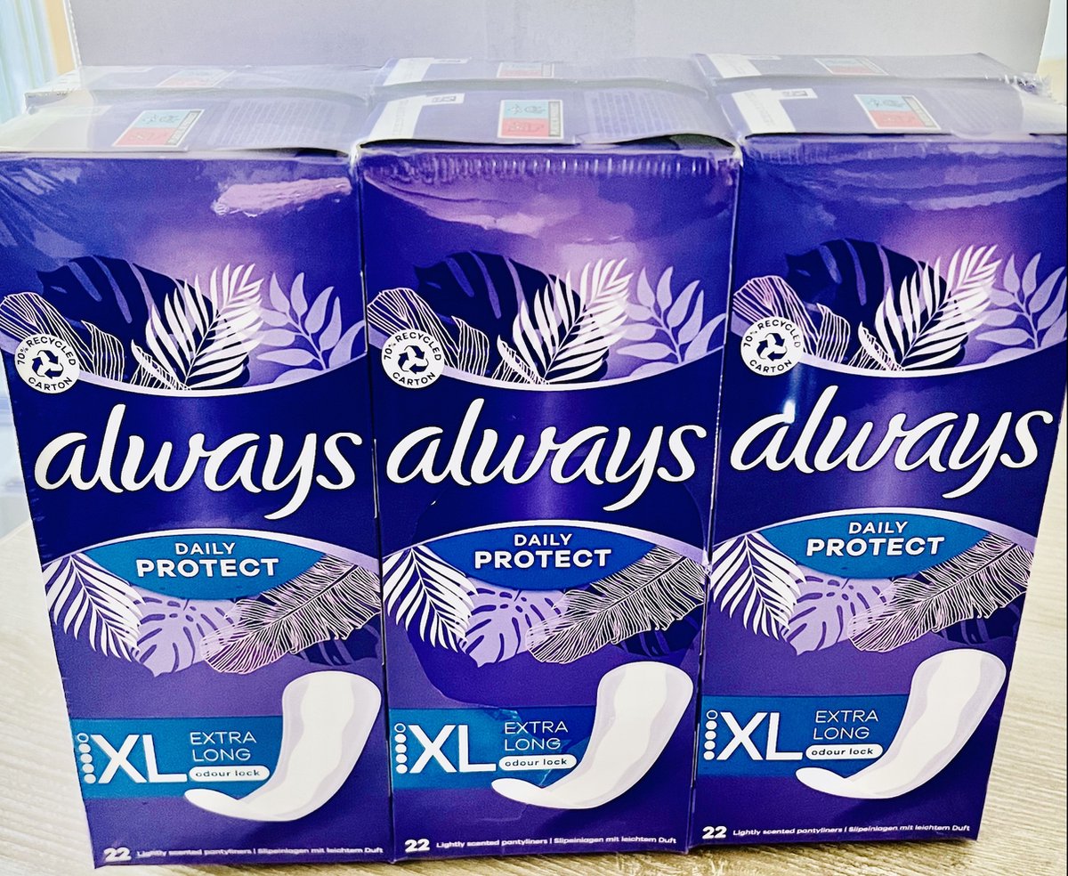 Always Dailies Extra Protect Long Plus Inlegkruisjes - 3 x 44 | bol.com