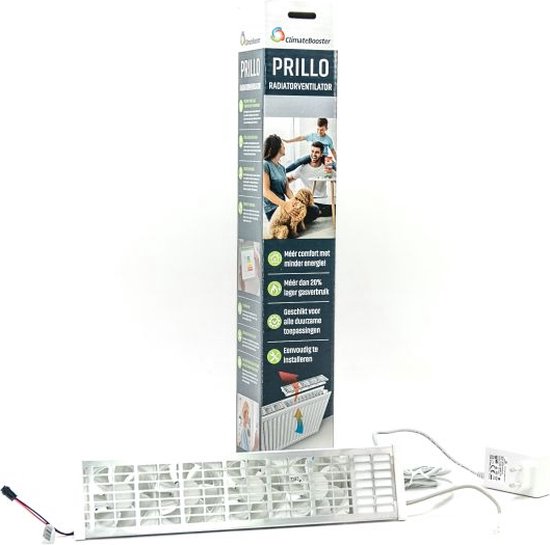 Prillo Radiatorventilator - 100cm radiator - ClimateBooster - wit ...