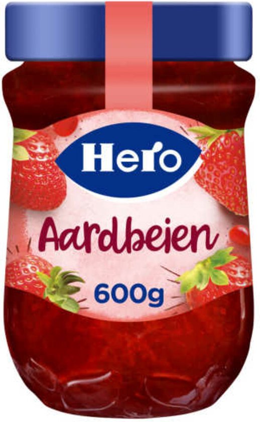 Hero Jam Aardbeien - Broodbeleg - Jam - 6 potten à 600g | bol