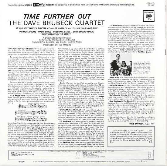 Dave -Quartet- Brubeck - Time Further Out: Miro Reflections (LP), Dave ...
