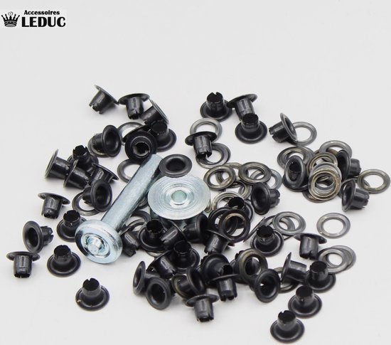 Oogjes Met Gereedschap - 24 Oogjes - 8mm - GUNMETAL | bol.com